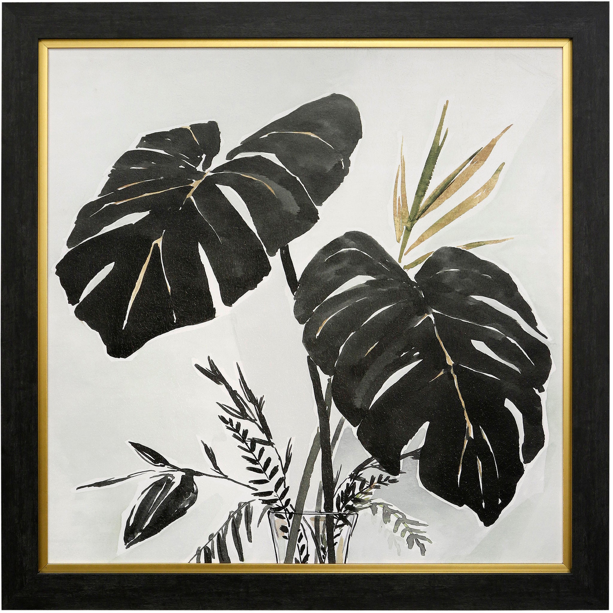 OASIS PALMS II | 41in w X 41in ht | MADE IN USA | TEXTURED FRAME PRINT ...