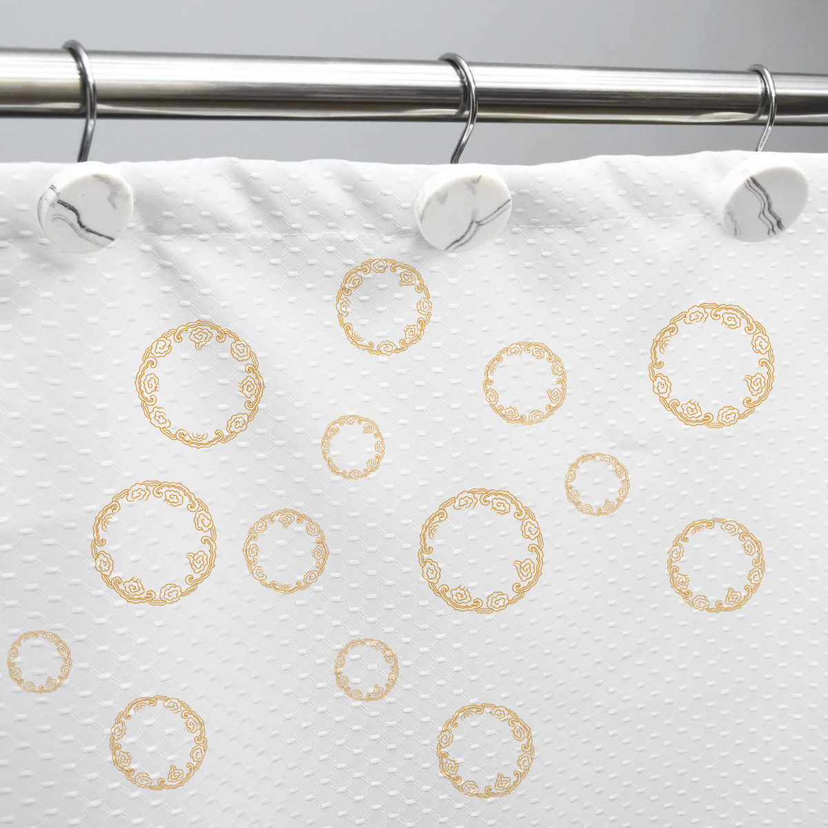 White Shower Curtain Hooks