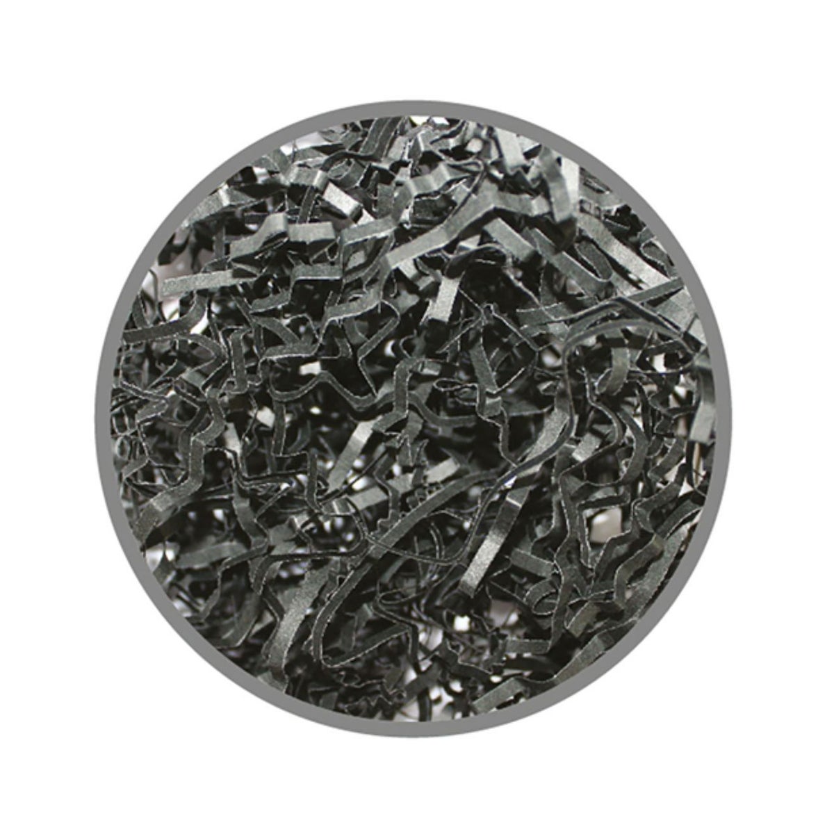 Black Crinkle Shreds – Paper Goods Plus