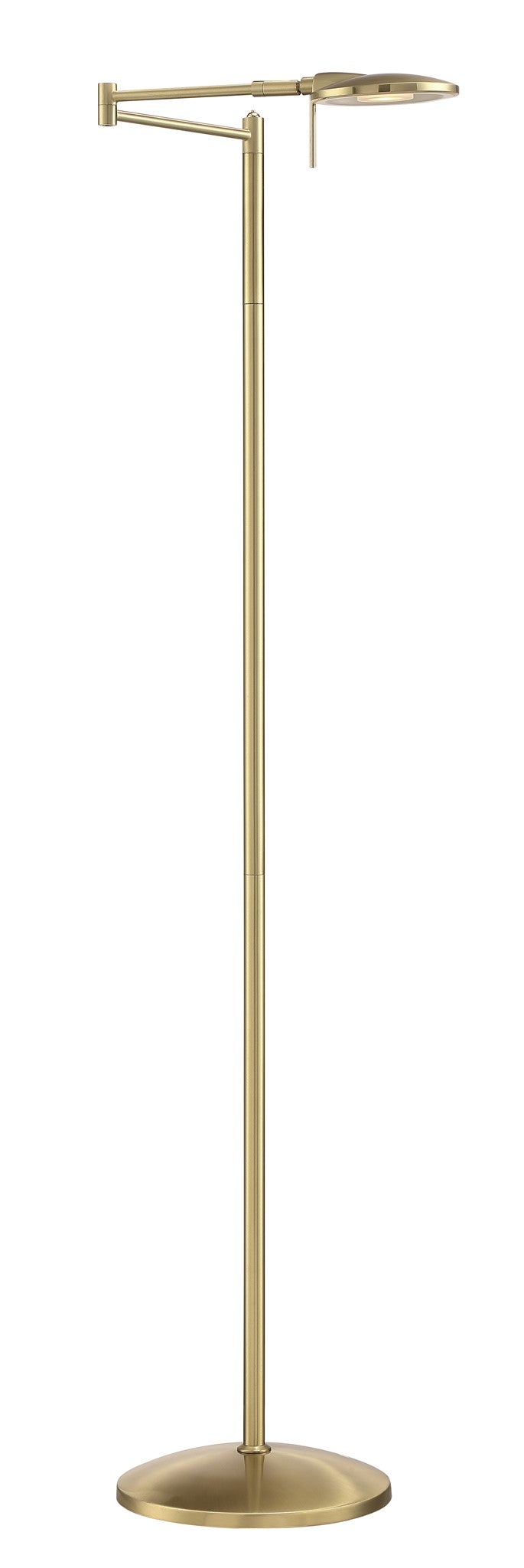 Dessau Turbo Swing-Arm Floor Lamp in Satin Brass - floor Dessau Turbo Swing-Arm Floor Lamp in Satin Brass - floor