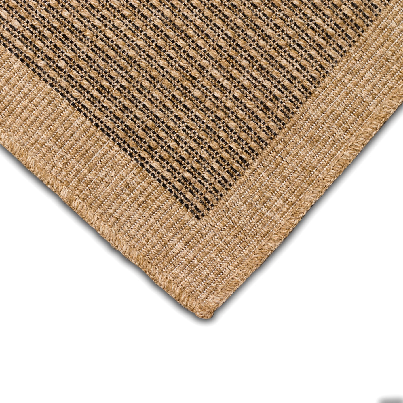 textured border rug
