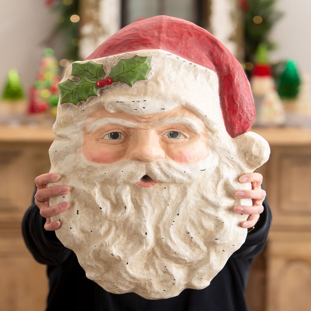 Life Size Santa Claus Head Huge 6 Foot Life Size Decorative Plush