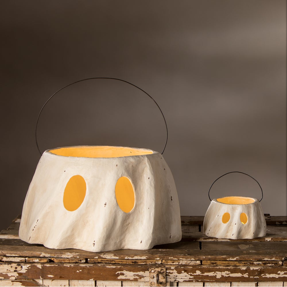 Ghost Bucket Ornament - paper mache | Bethany Lowe Designs