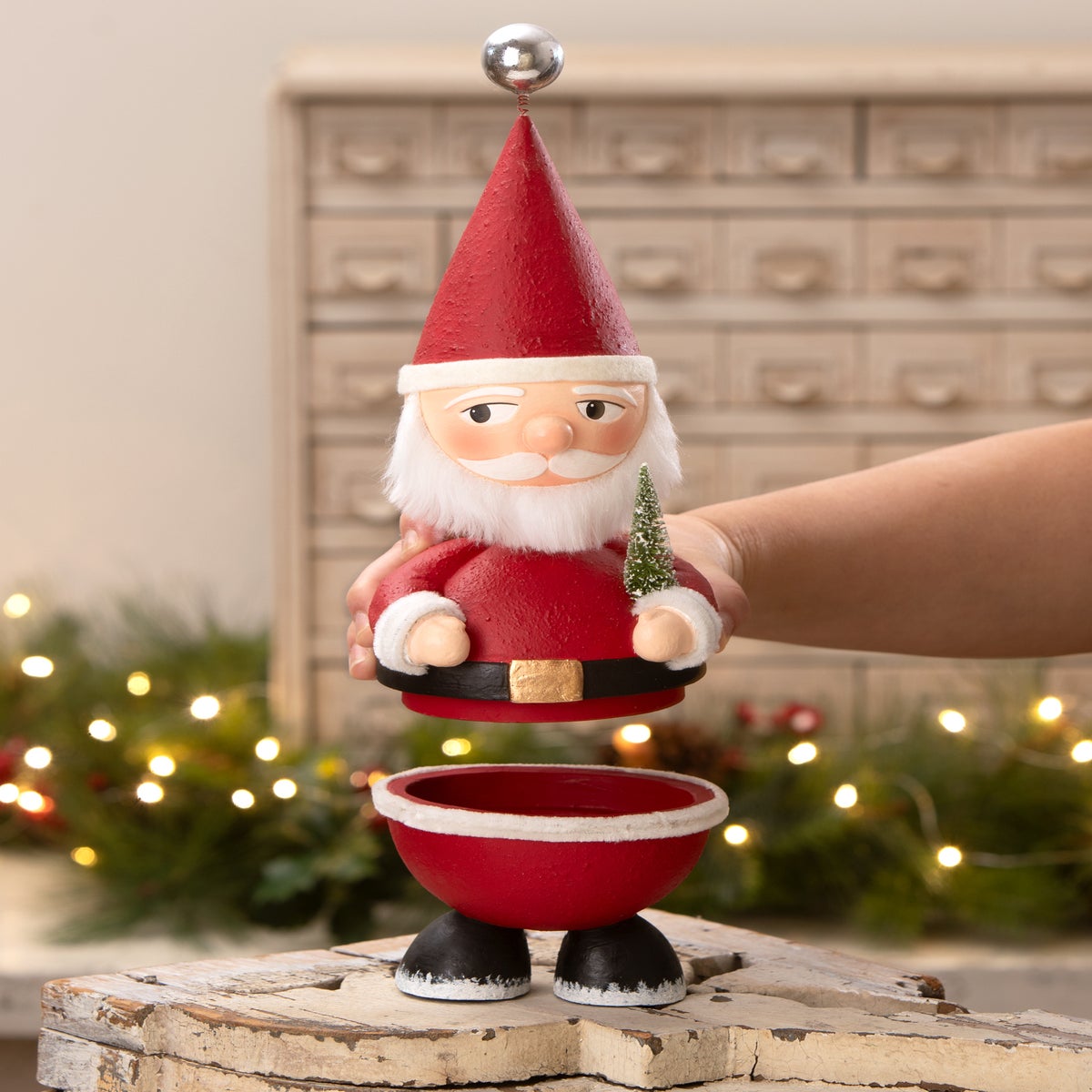 Jingle Bobble Santa Container - new christmas 2025! | Bethany Lowe Designs