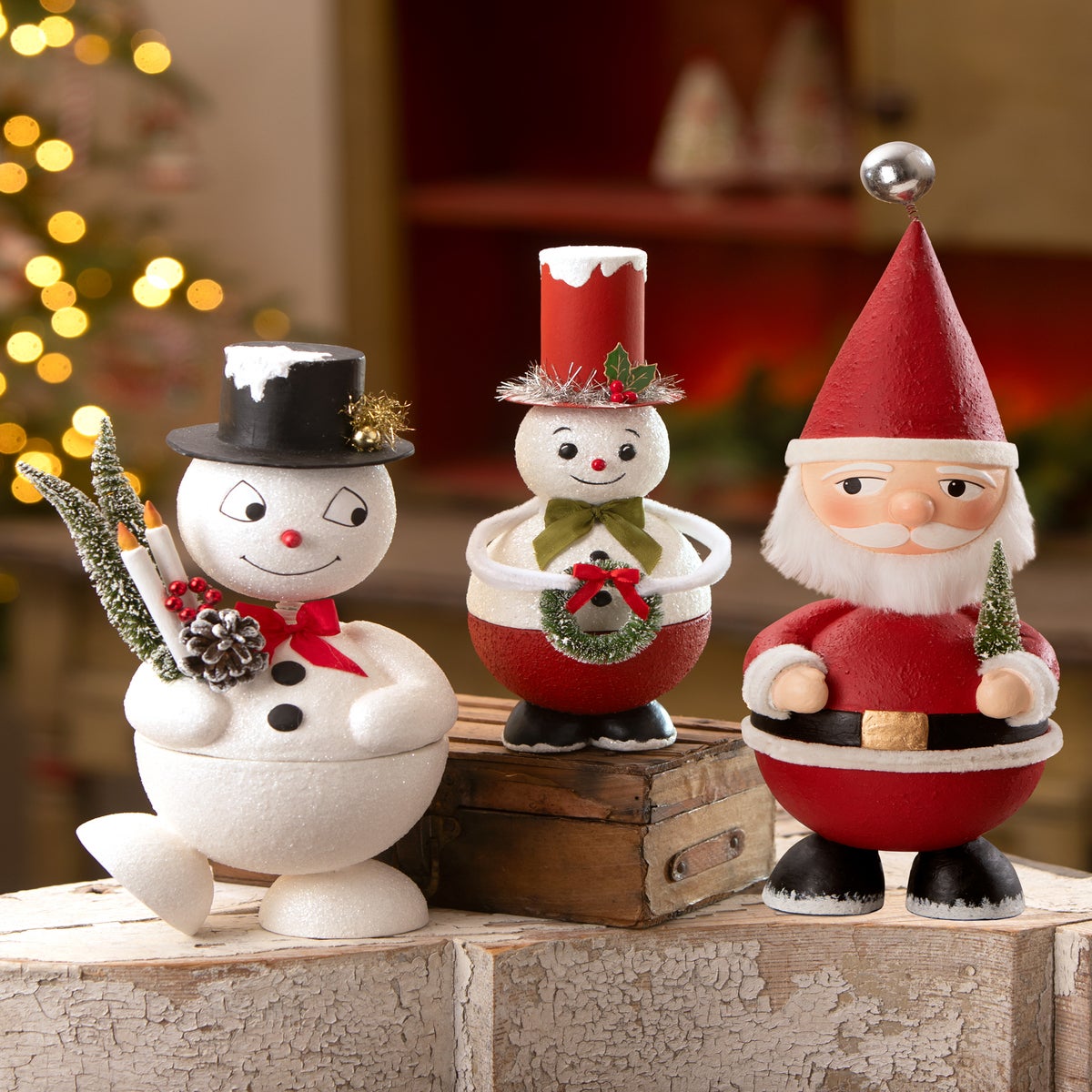 Jingle Bobble Santa Container - new christmas 2025! | Bethany Lowe Designs