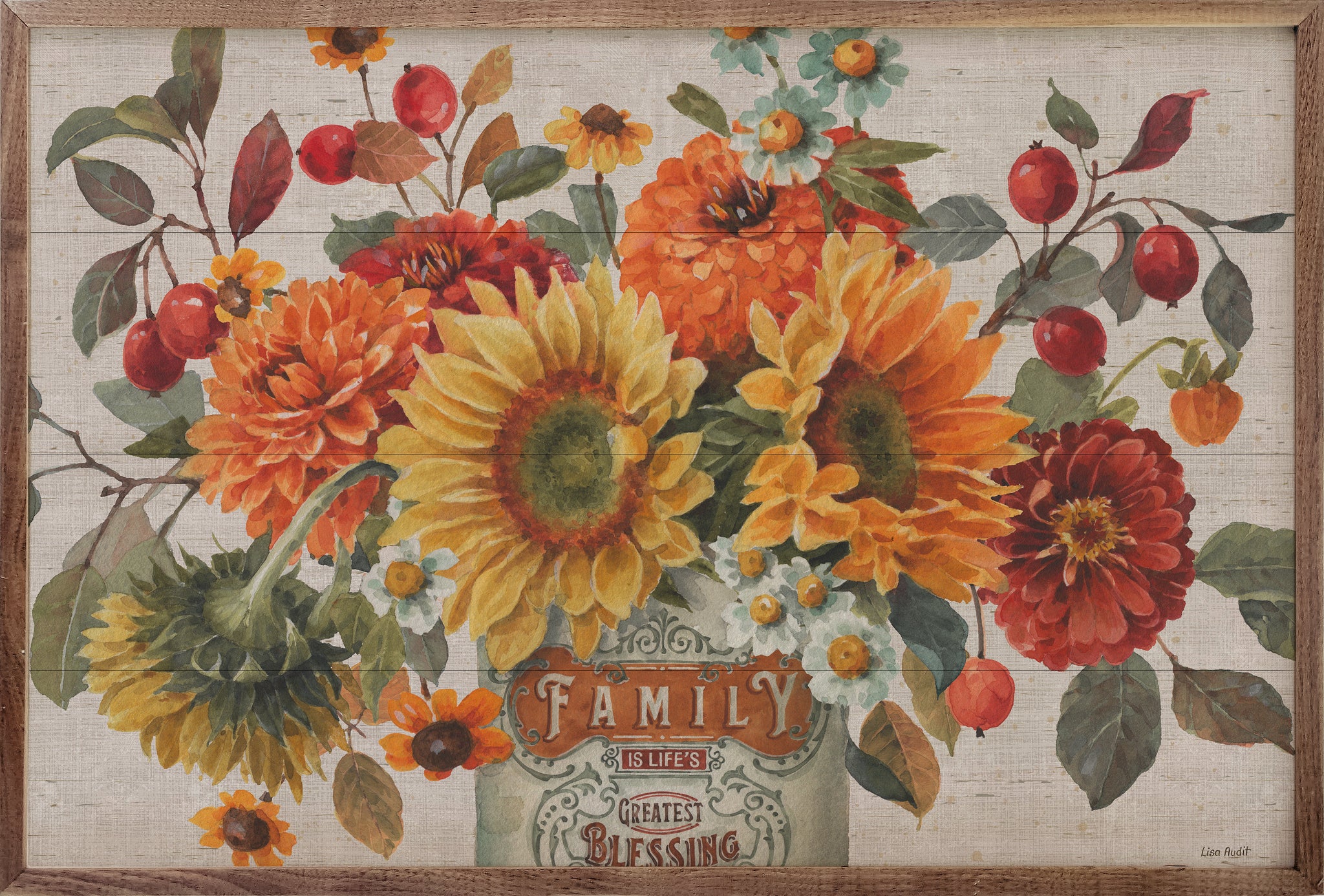 Autumn In Bloom I By Lisa Audit - lisa audit | Kendrick Home