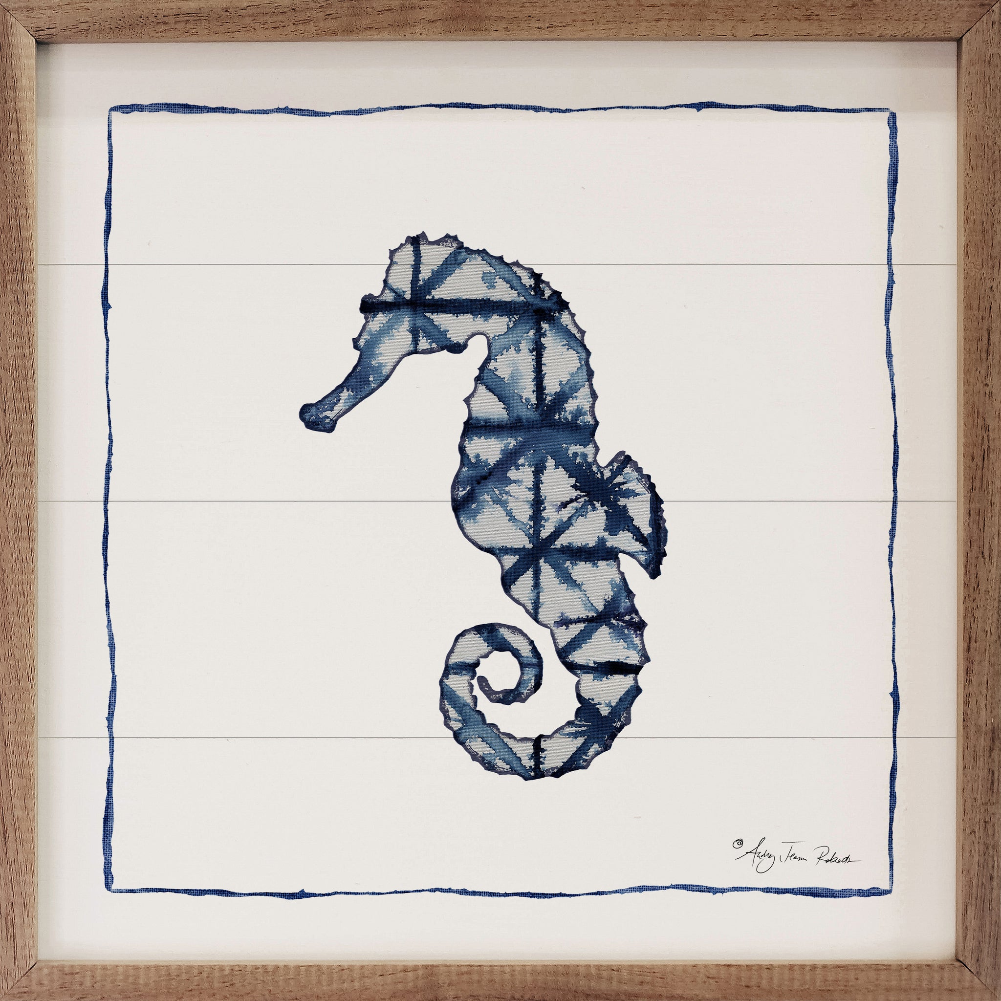 Blue Pattern Seahorse By Audrey Jeanne Roberts - audrey jeanne roberts ...