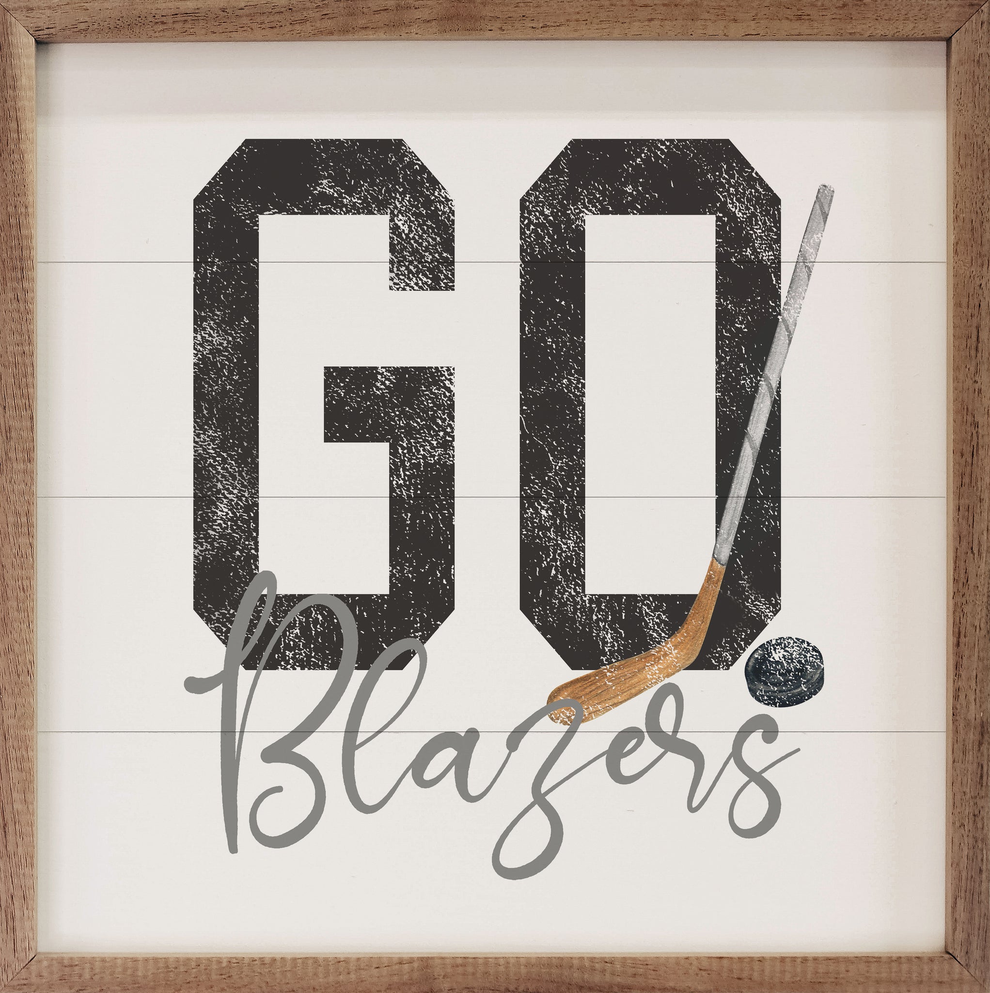 Personalized Team Go Hockey White - sports | Kendrick Home