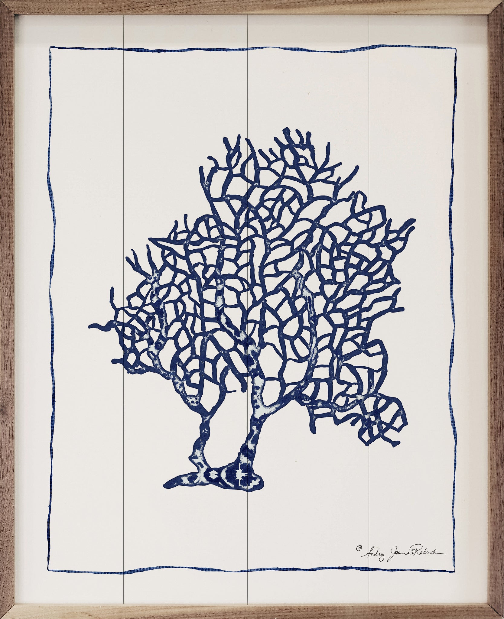 Blue Pattern 1 Coral By Audrey Jeanne Roberts - audrey jeanne roberts ...