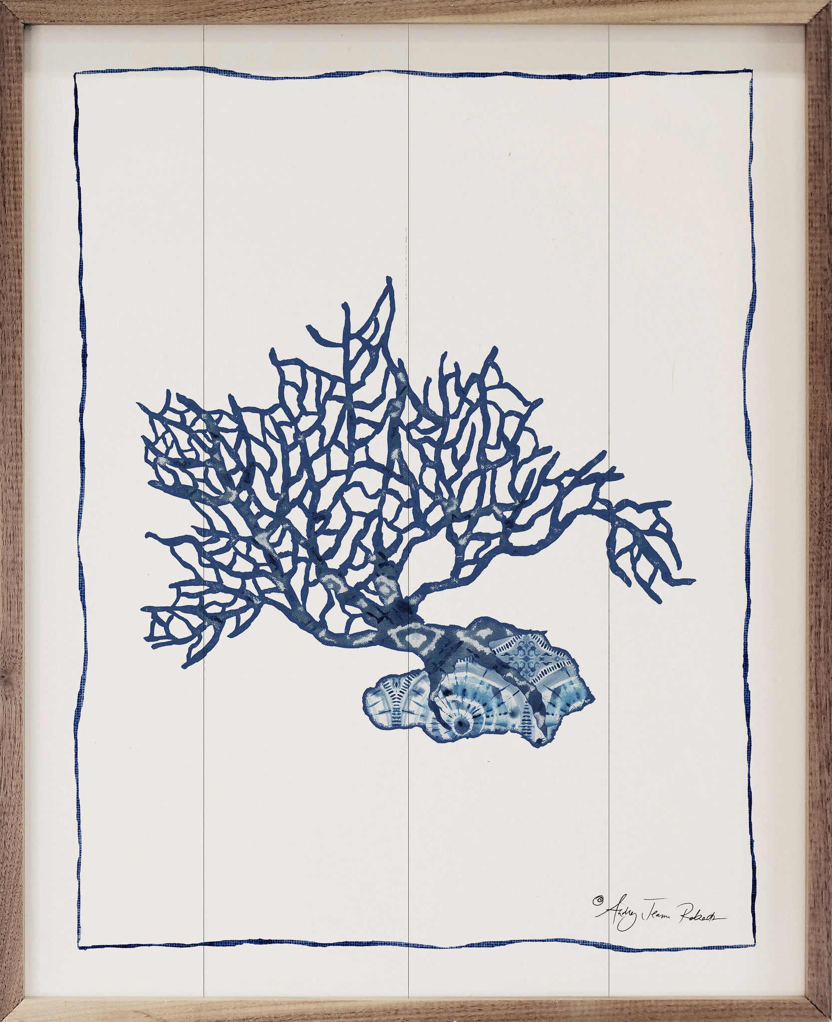 Blue Pattern 2 Coral By Audrey Jeanne Roberts - audrey jeanne roberts ...