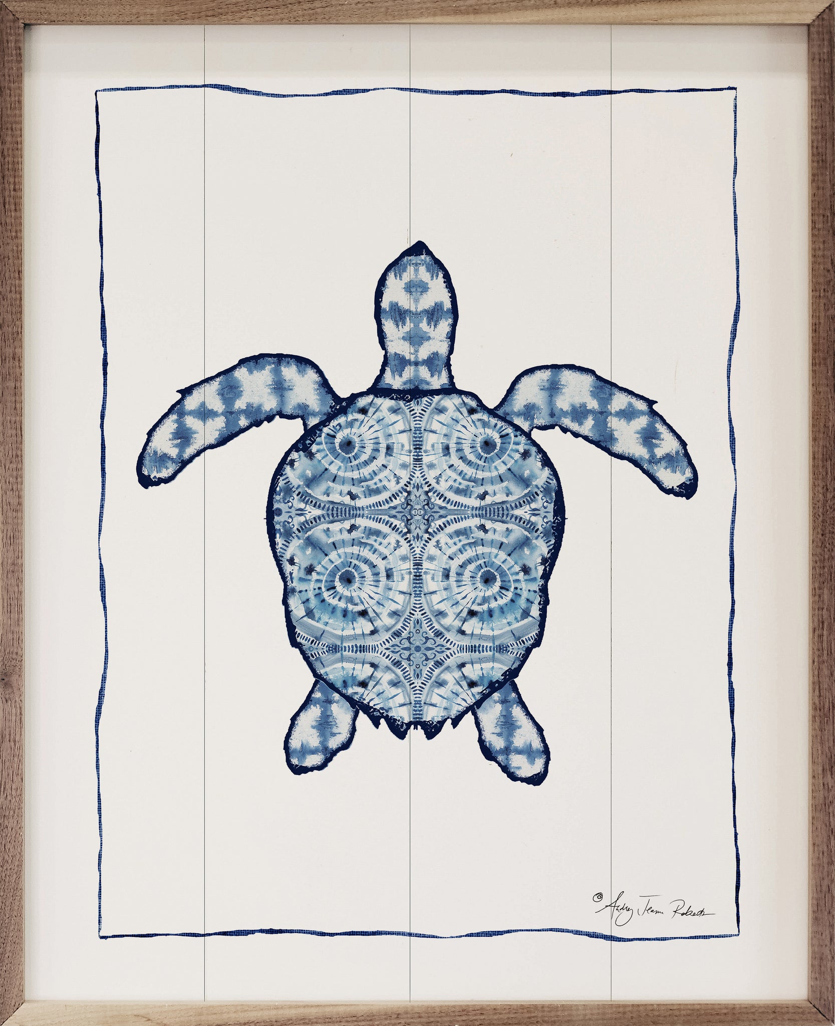 Blue Pattern Sea Turtle By Audrey Jeanne Roberts - audrey jeanne ...