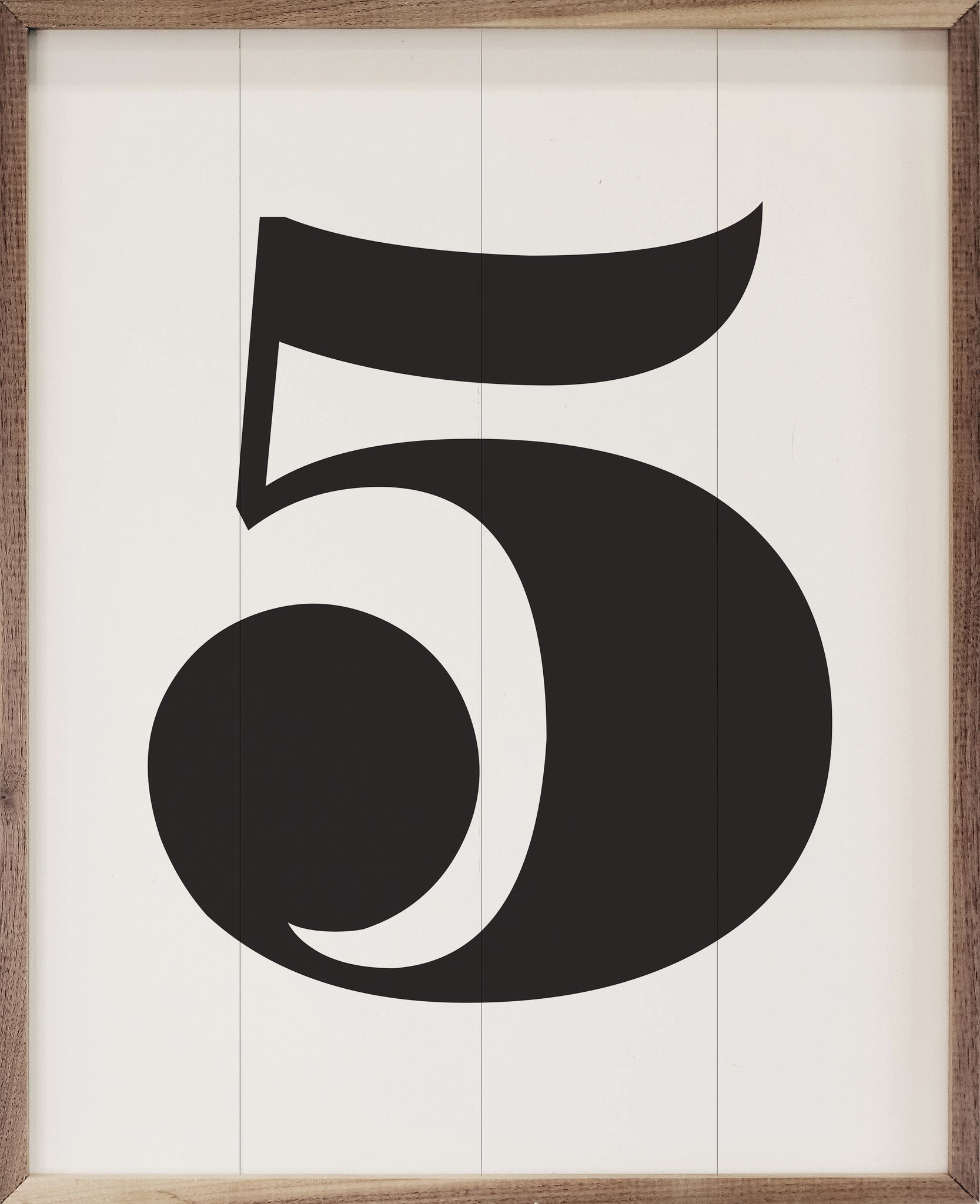 Classic Number Five White - letters & numbers | Kendrick Home