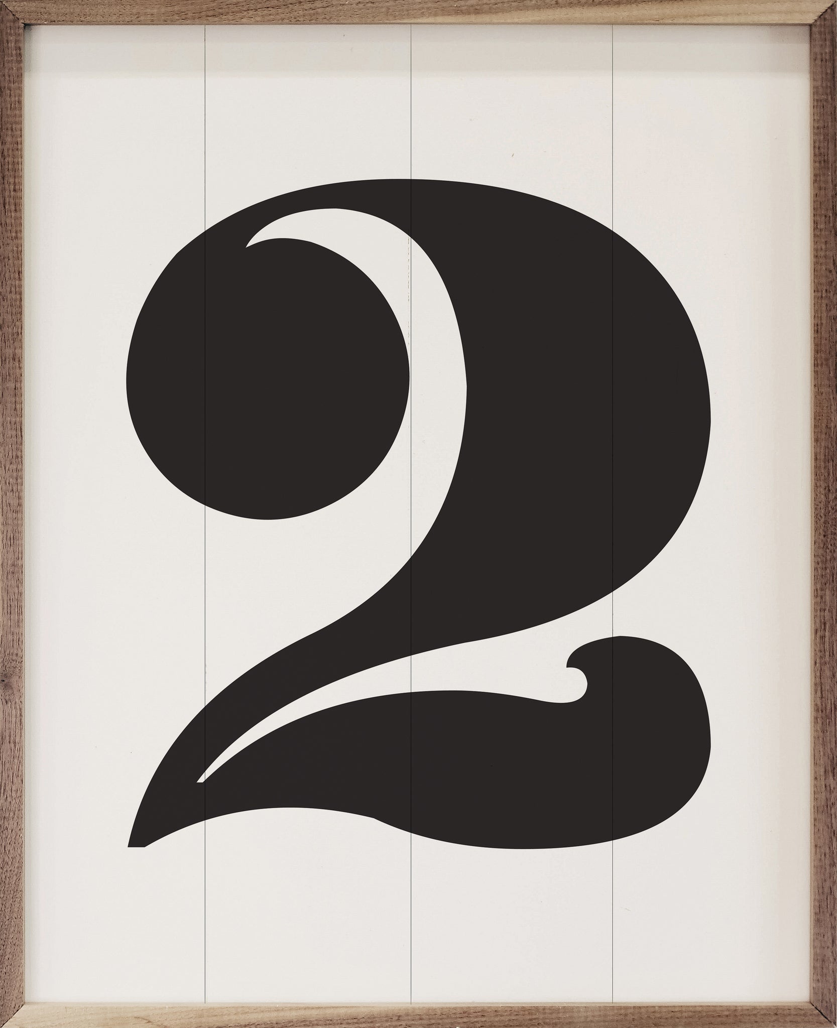 Classic Number Two White - letters & numbers | Kendrick Home