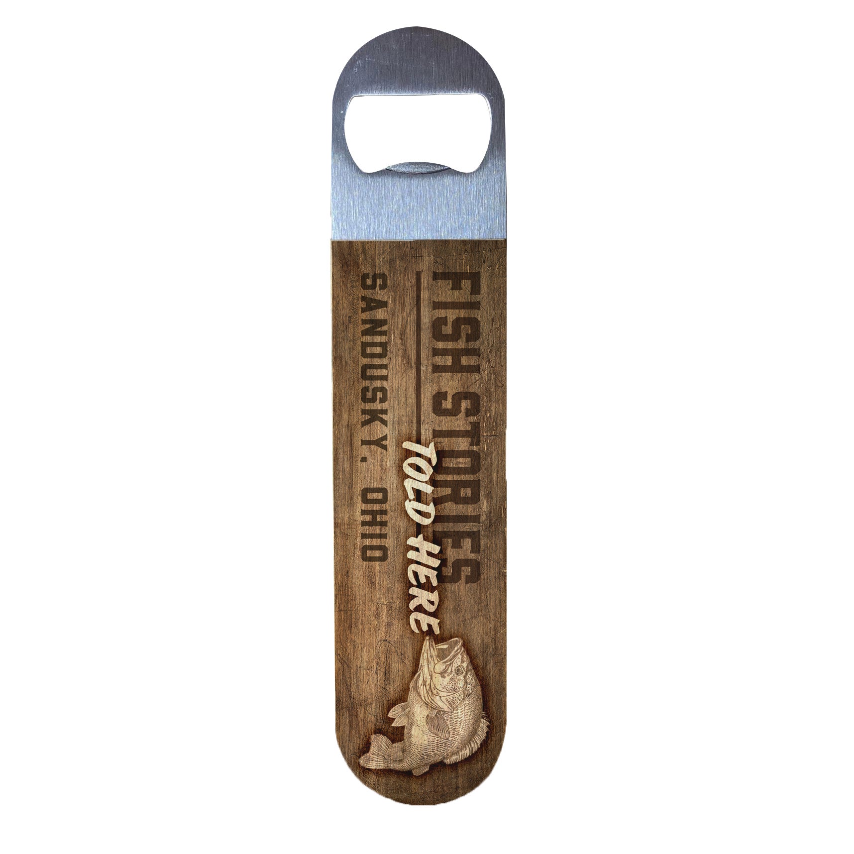 Personalized City State Fish Stories Bass Bottle - new bottle openers ...